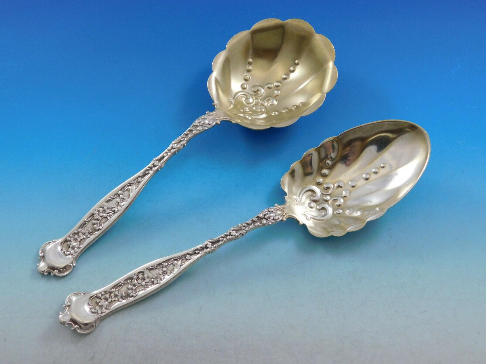 Dresden by Whiting Sterling Silver Flatware Set for 2 Service 83 pieces ...