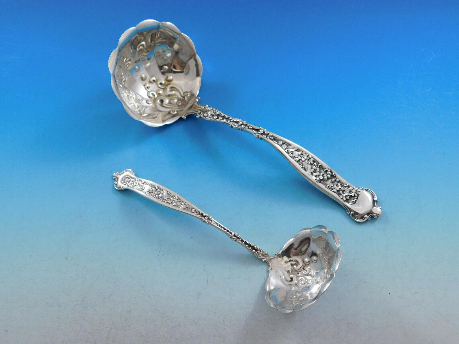 Dresden by Whiting Sterling Silver Flatware Set for 2 Service 83 pieces ...