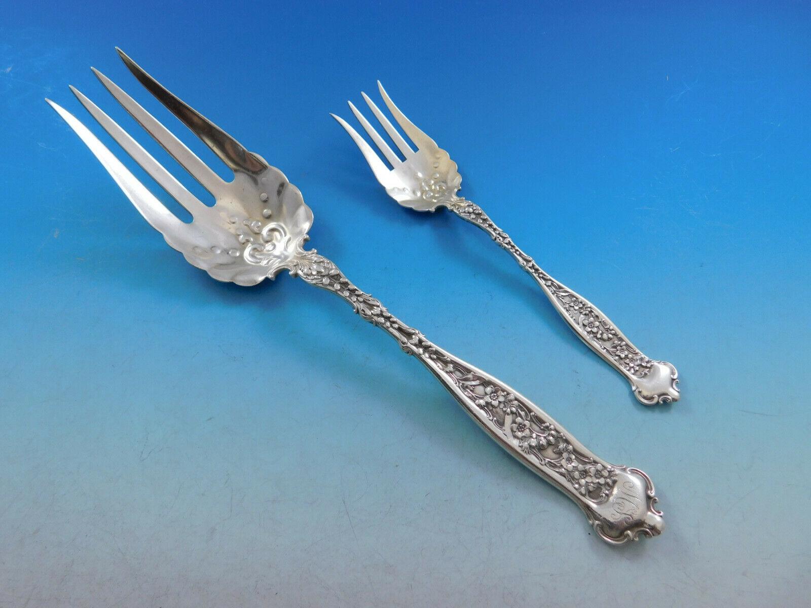 Dresden by Whiting Sterling Silver Flatware Set for 2 Service 83 pieces ...