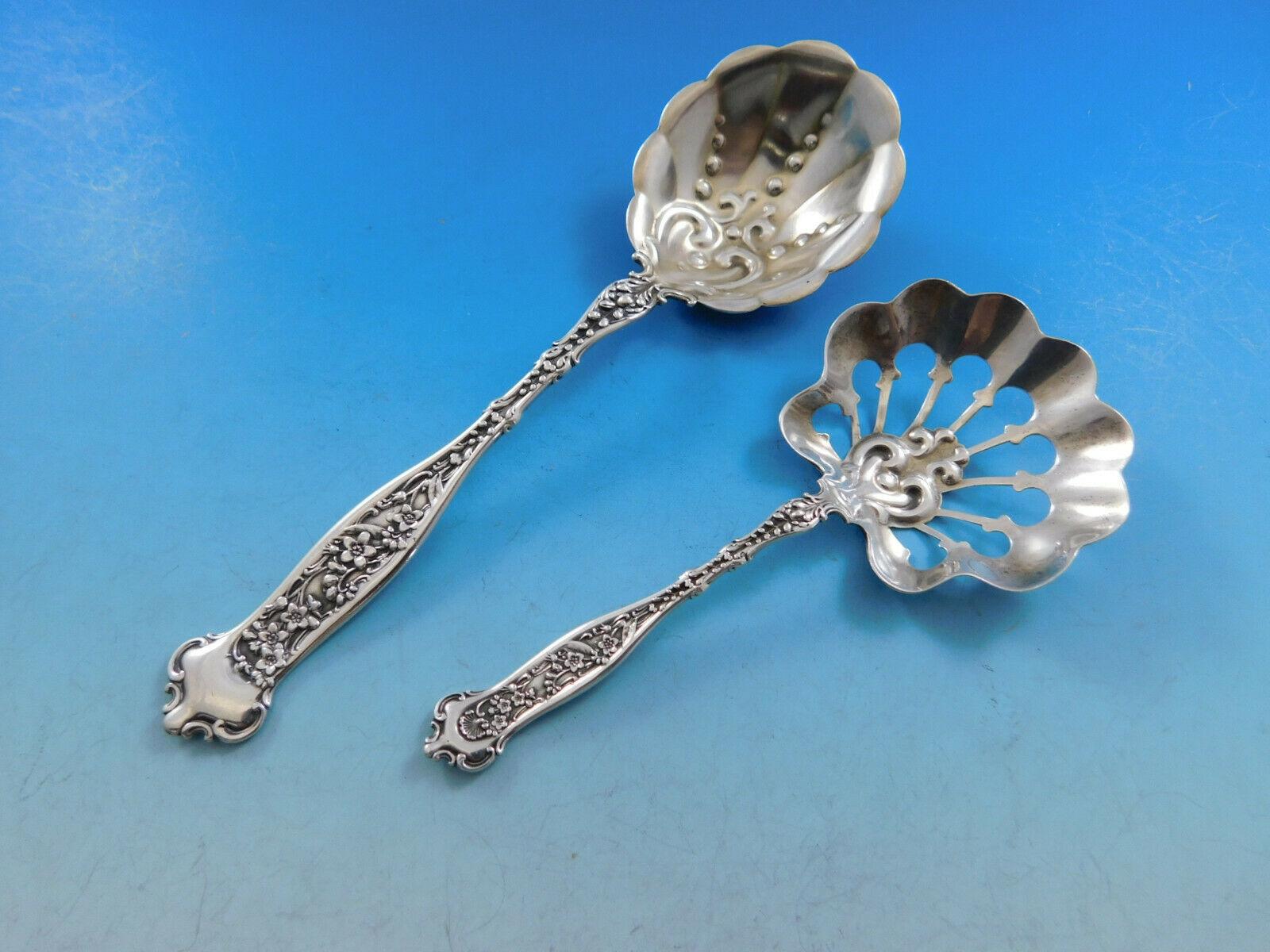 Dresden by Whiting Sterling Silver Flatware Set for 2 Service 83 pieces ...