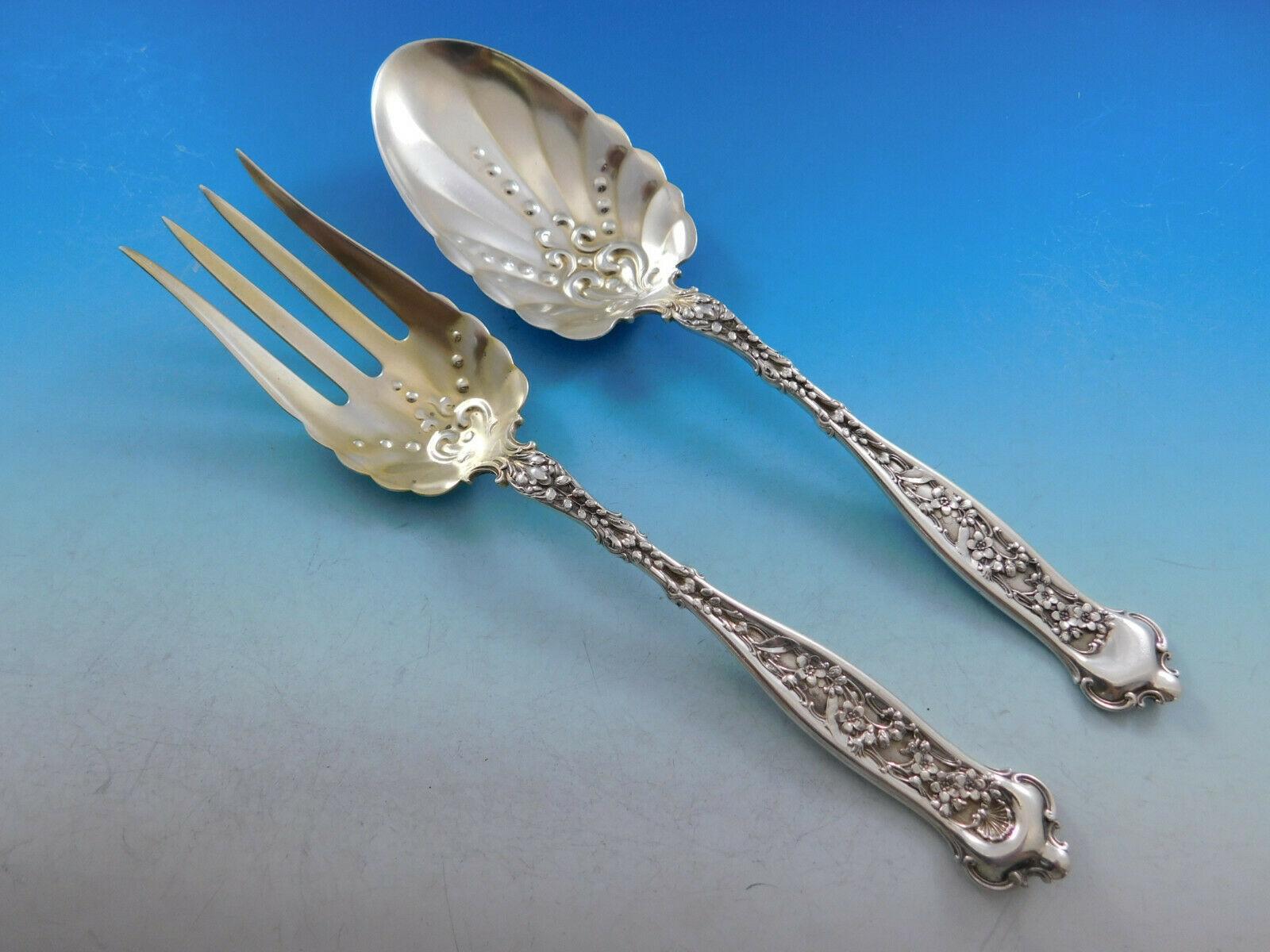 Dresden by Whiting Sterling Silver Flatware Set for 2 Service 83 pieces ...