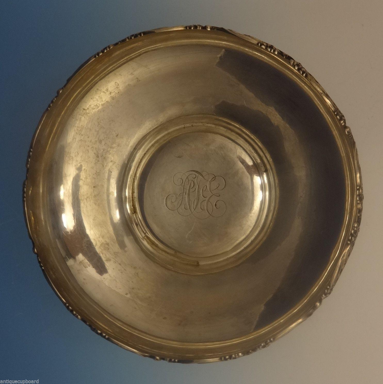 Dresden by Whiting Sterling Silver Fruit Bowl Applied Floral/Scroll ...