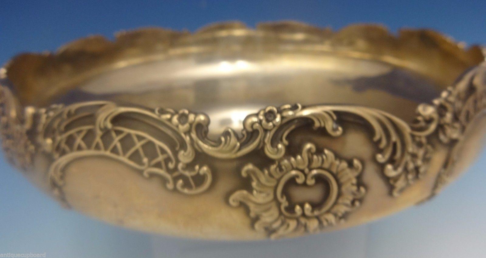Dresden by Whiting Sterling Silver Fruit Bowl Applied Floral/Scroll ...