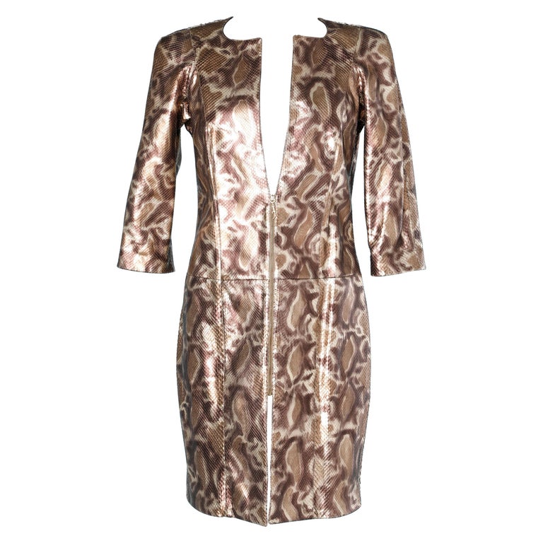 Dress Coat in animal print python Shiro For Sale at 1stDibs