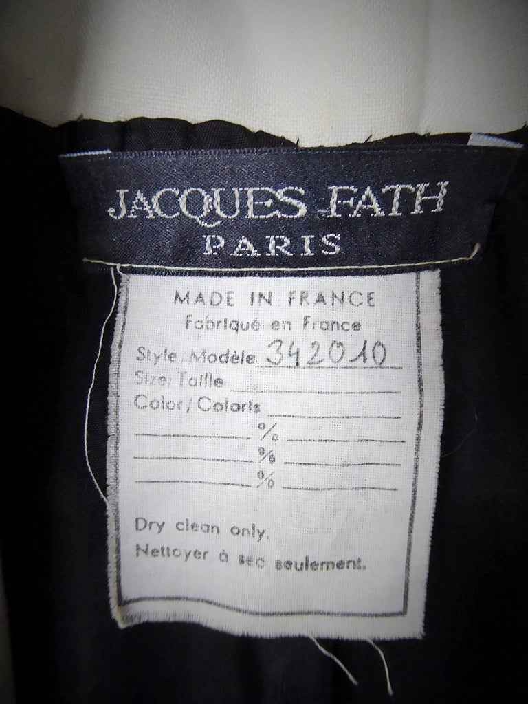 Jacques Fath black and white cocktail Dress at 1stDibs | black fath ...