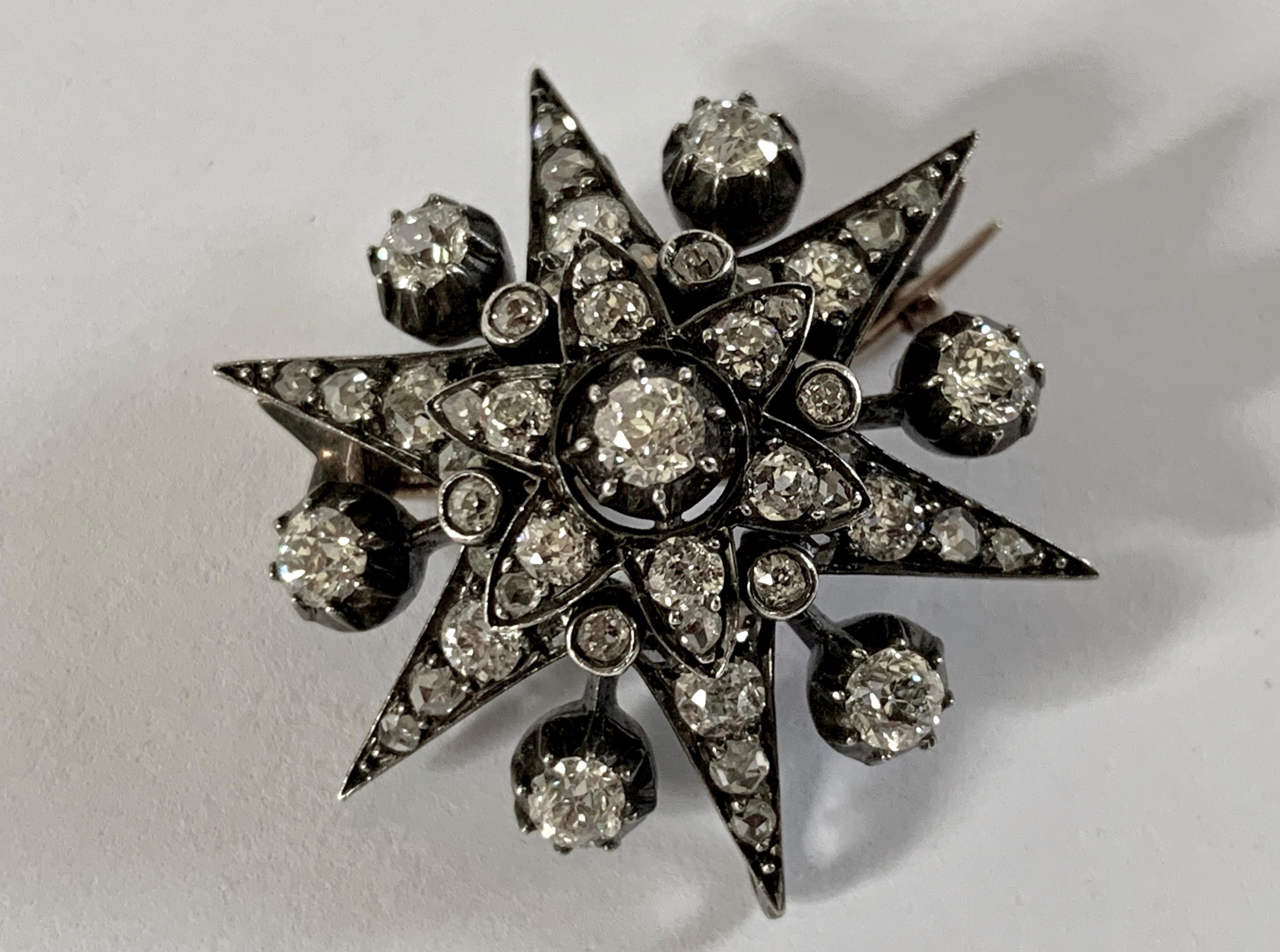 Dress like a Royal, a Pair of Antique Diamond Star Brooches, circa 1880 ...