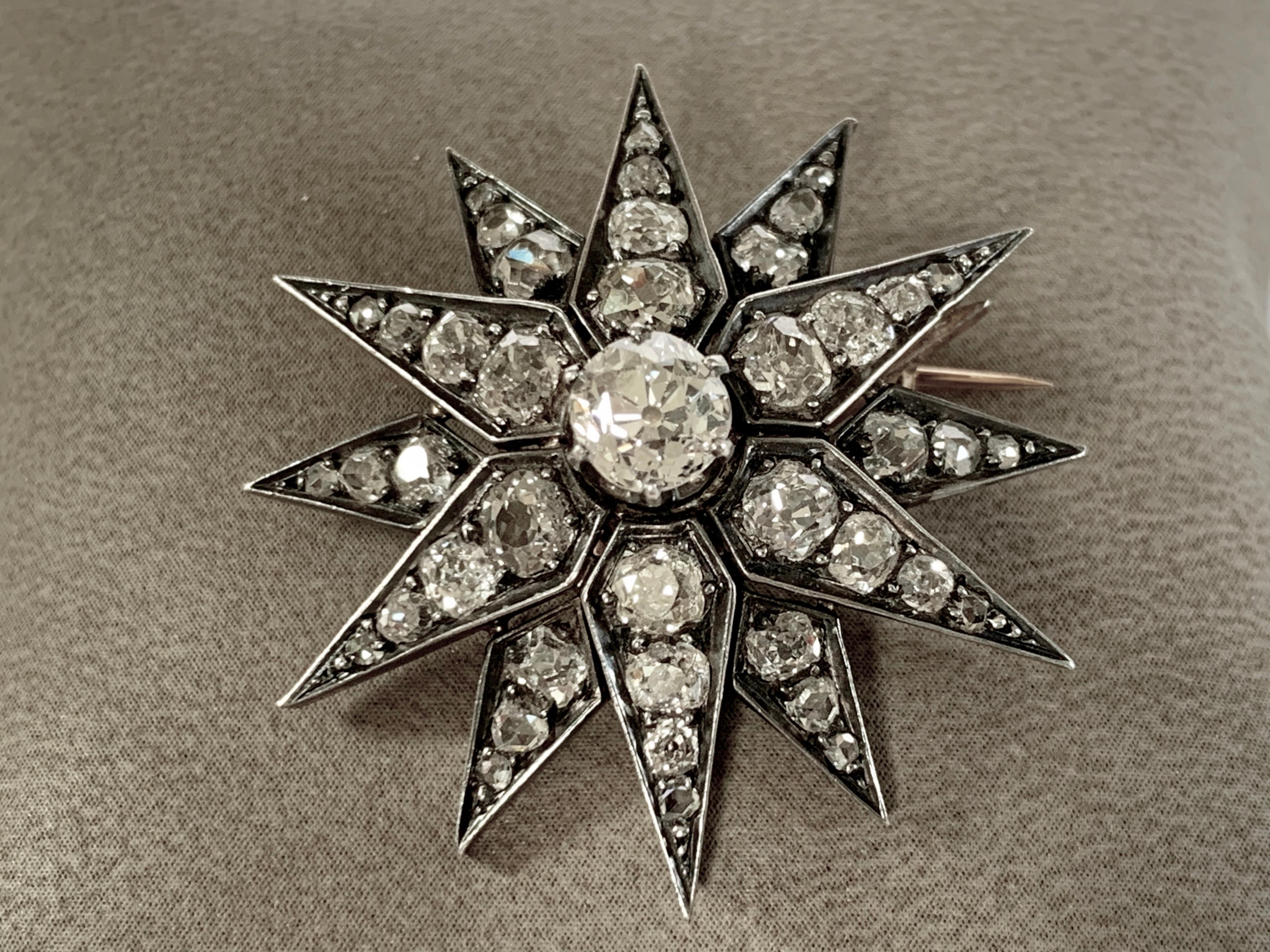 Dress like a Royal, a Pair of Antique Diamond Star Brooches, circa 1880 ...