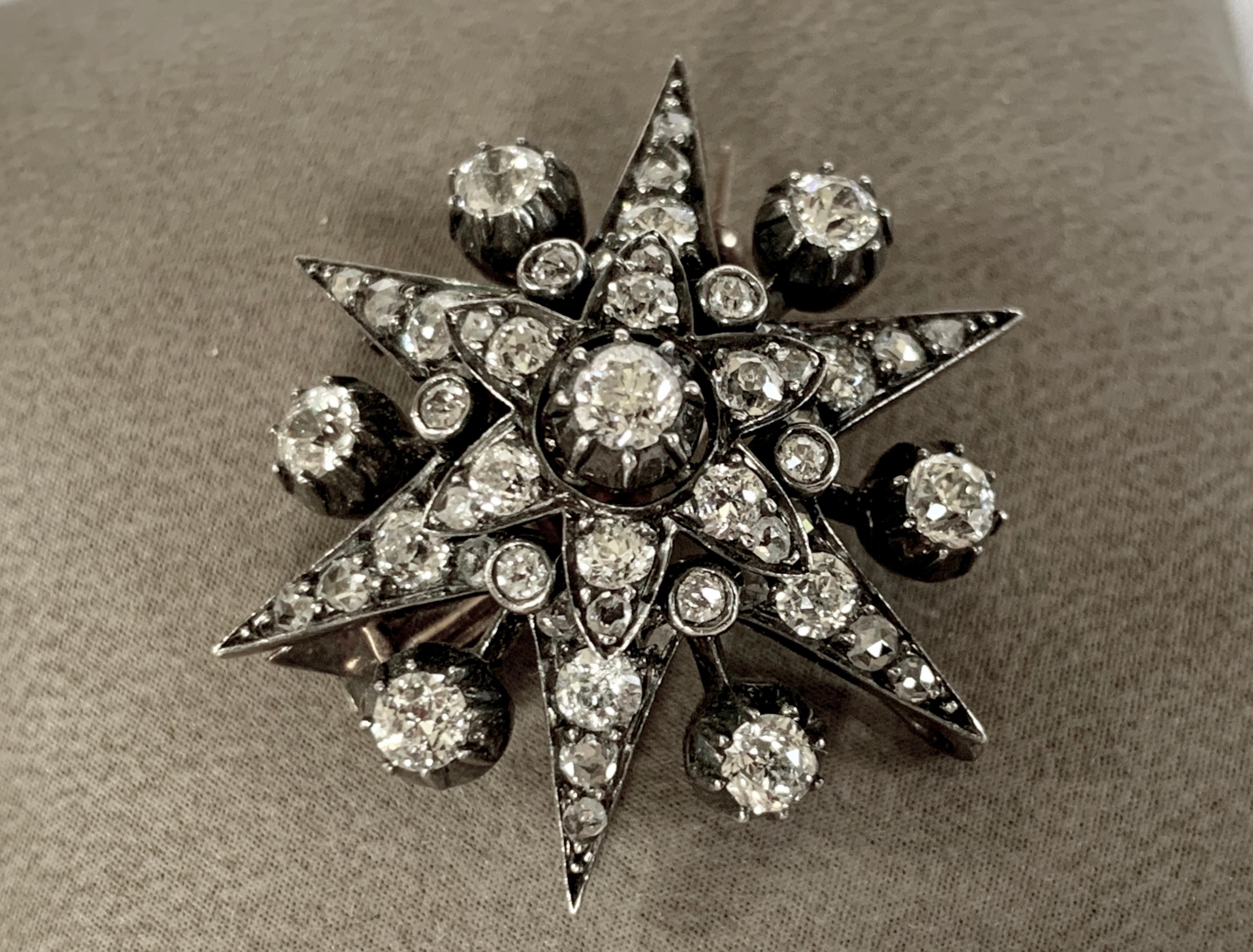 Dress like a Royal, a Pair of Antique Diamond Star Brooches, circa 1880 ...