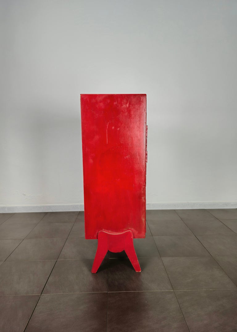 Dresser Chest of Drawer Wood Brass Luigi Radice Midcentury Italian ...