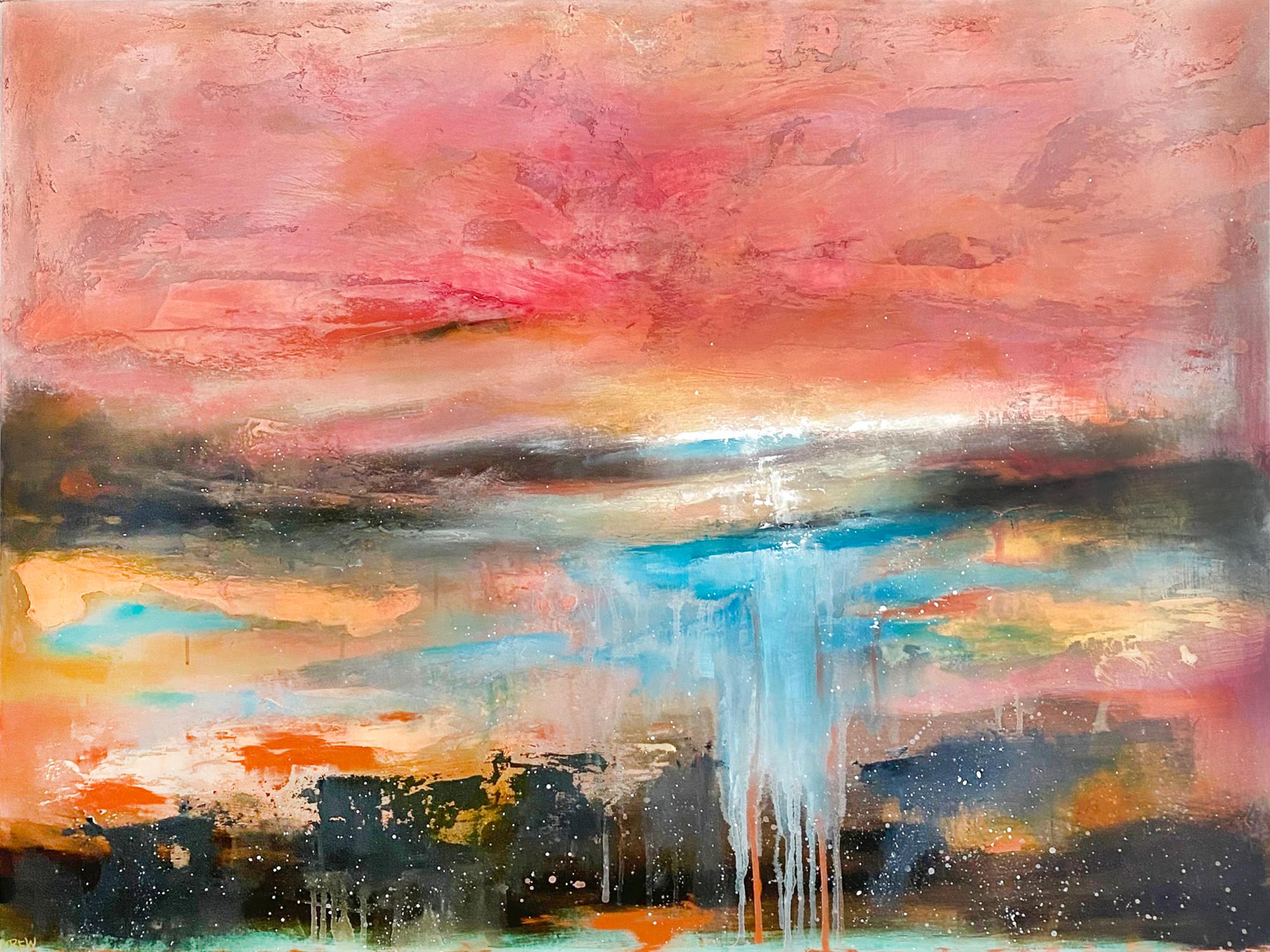 Drew Noel Marin - Winter Lake, Abstract Painting For Sale at 1stDibs