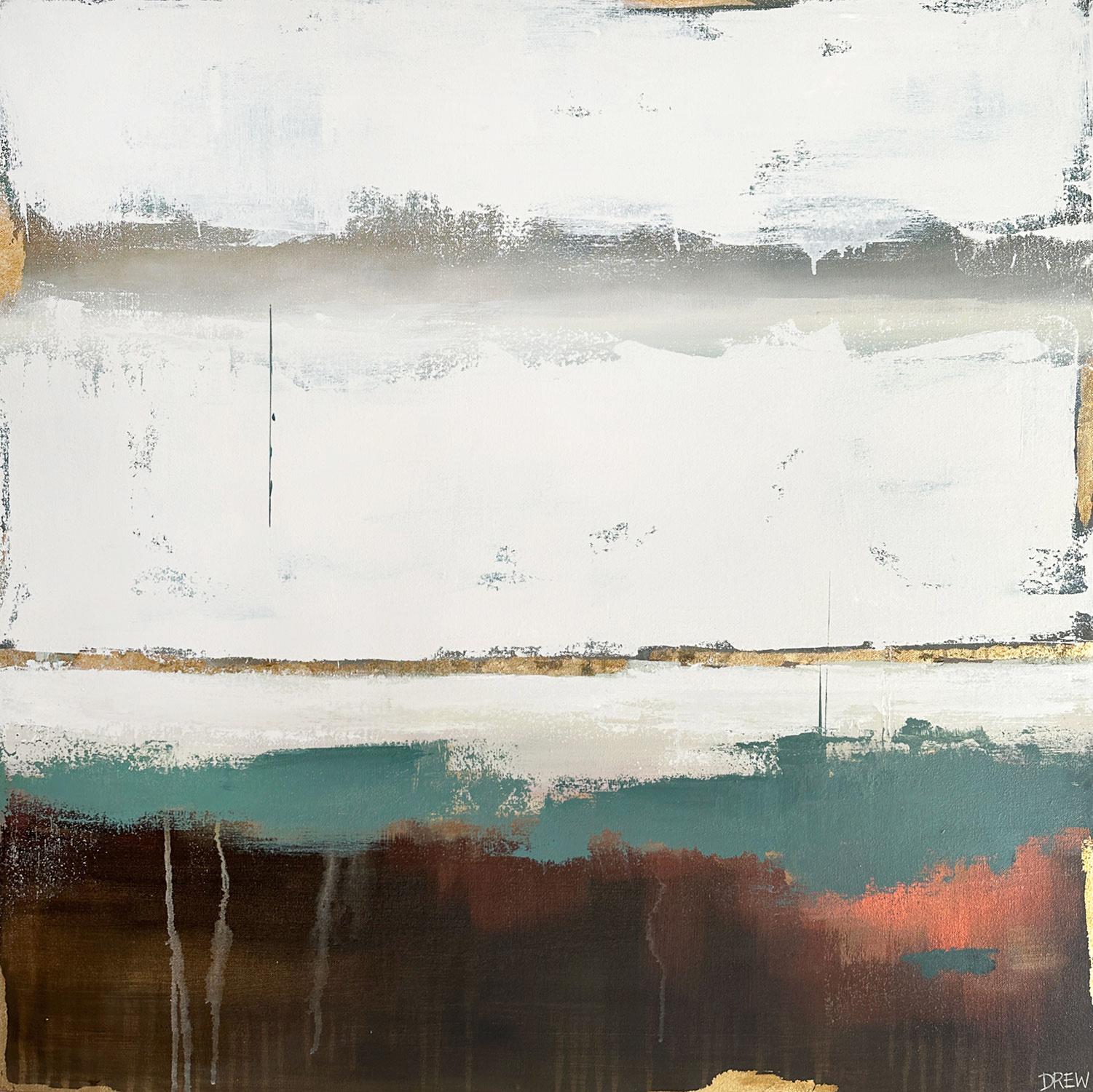 Drew Noel Marin - Winter Lake, Abstract Painting For Sale at 1stDibs