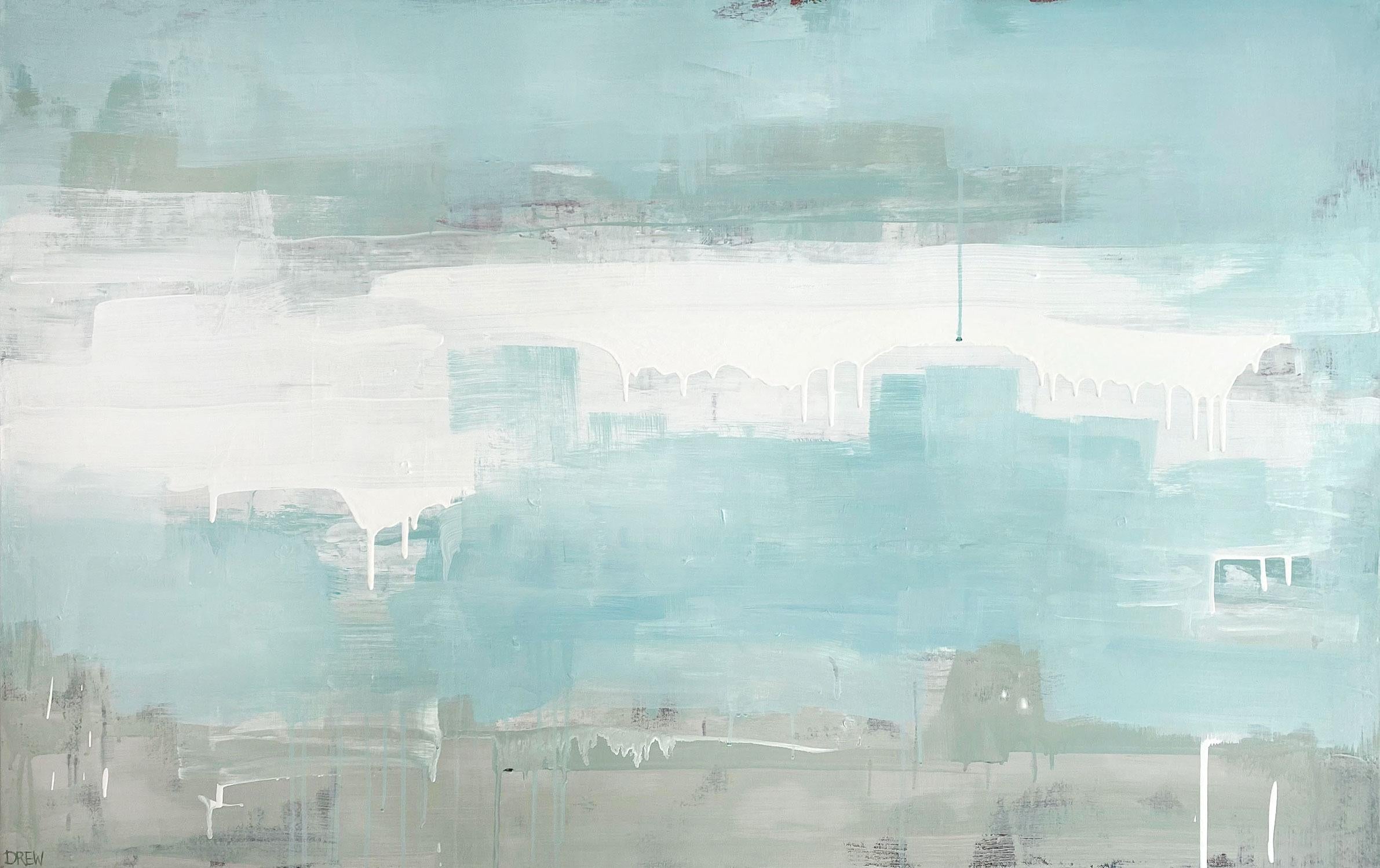 Drew Noel Marin - Winter Lake, Abstract Painting For Sale at 1stDibs