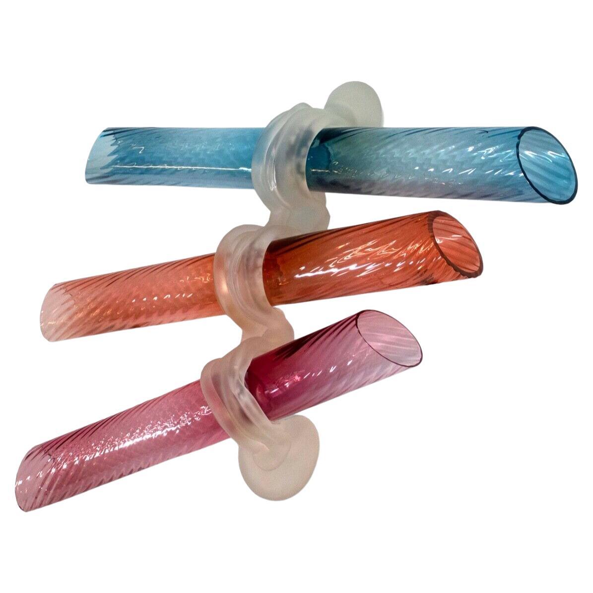 Drew Smith Contemporary Art Glass Wall Sculpture Floating Colors Series ...