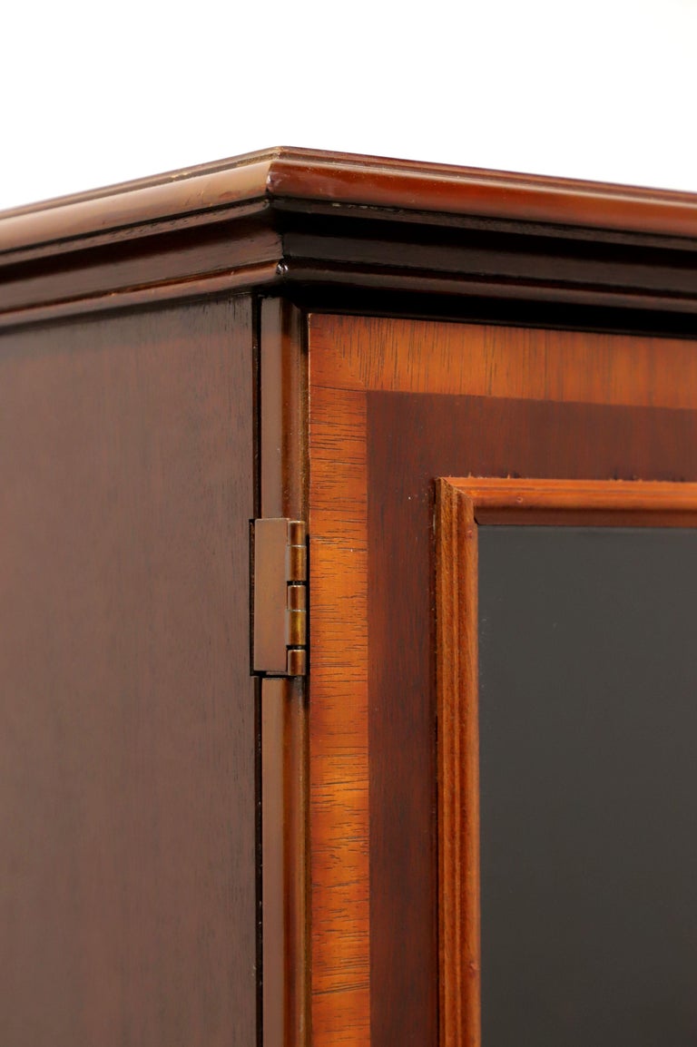 DREXEL 18th Century Collection Banded Mahogany Curio / Display Cabinet ...