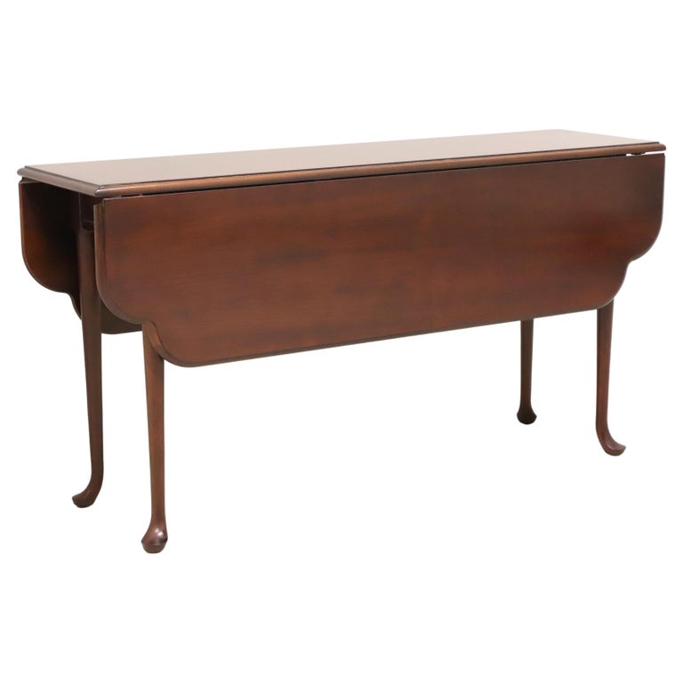 DREXEL Carleton Cherry Georgian Style Drop-Leaf Dining Console Sofa ...