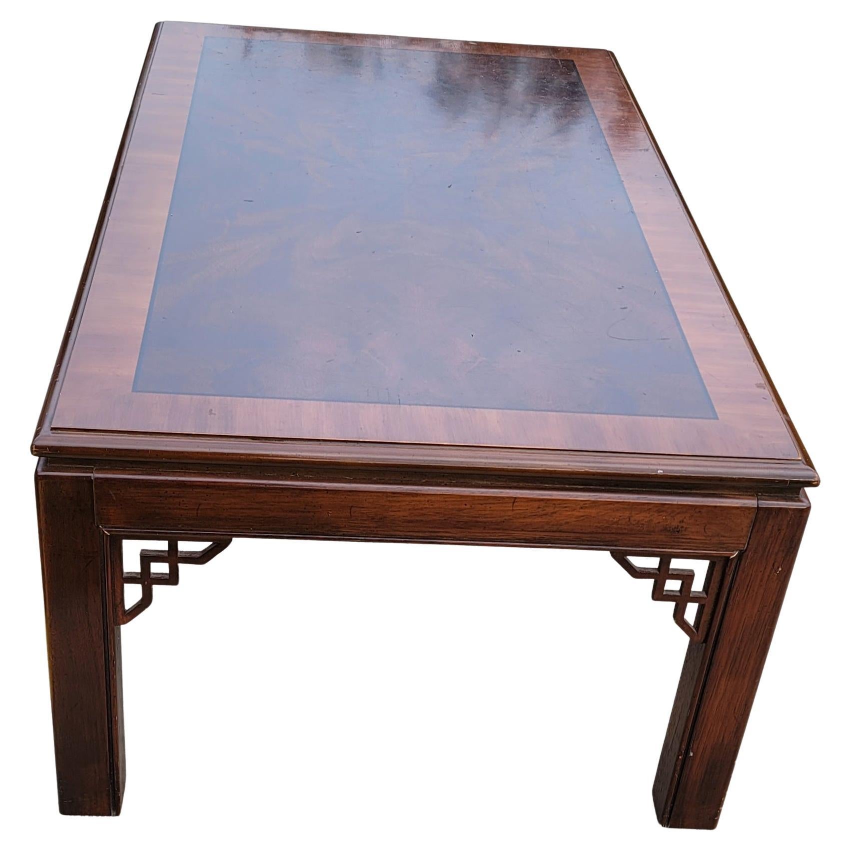 Drexel Furniture Chippendale Collection Burled Mahogany Coffee Table ...