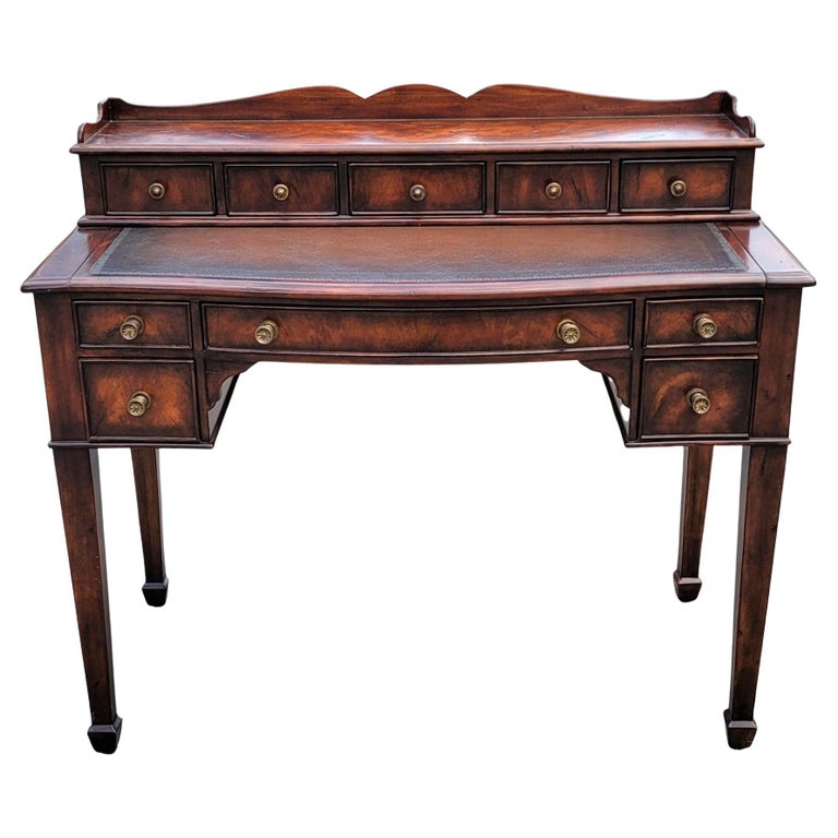 Drexel Heritage Federal Style Mahogany Tooled Leather Slide Top 10 ...