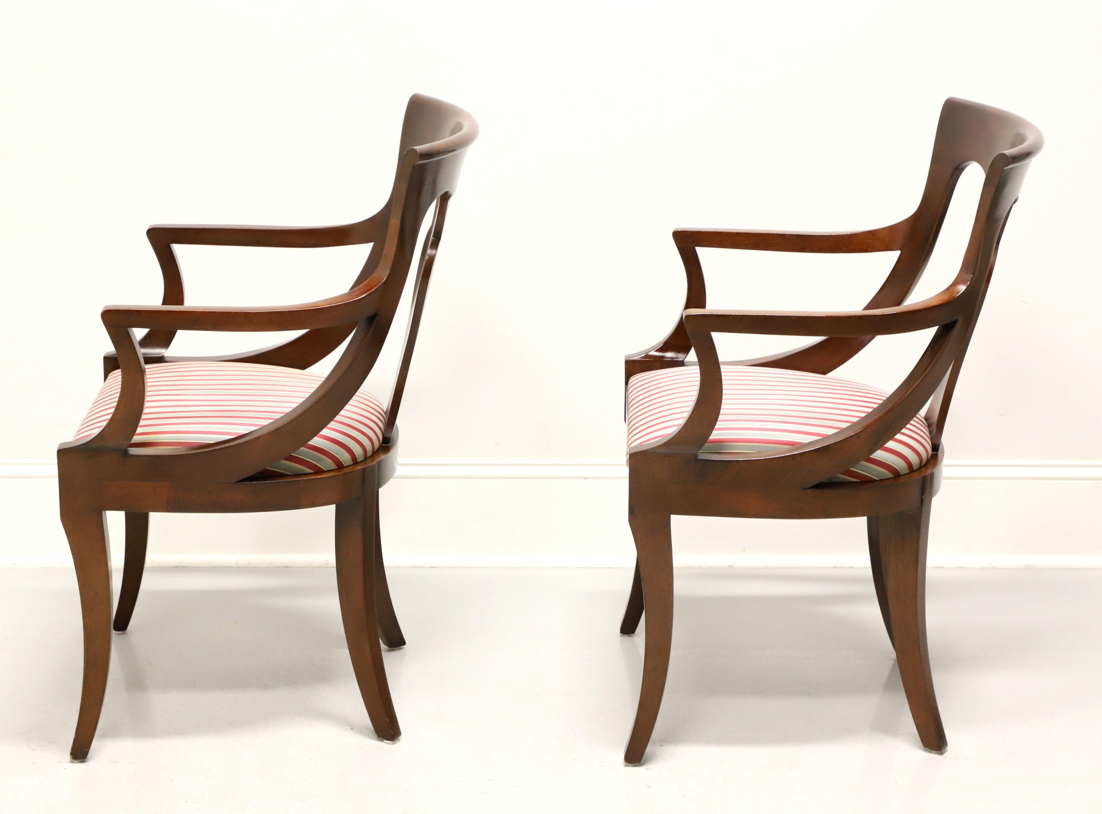 DREXEL HERITAGE Mahogany Empire Style Dining Armchairs - Pair For Sale ...