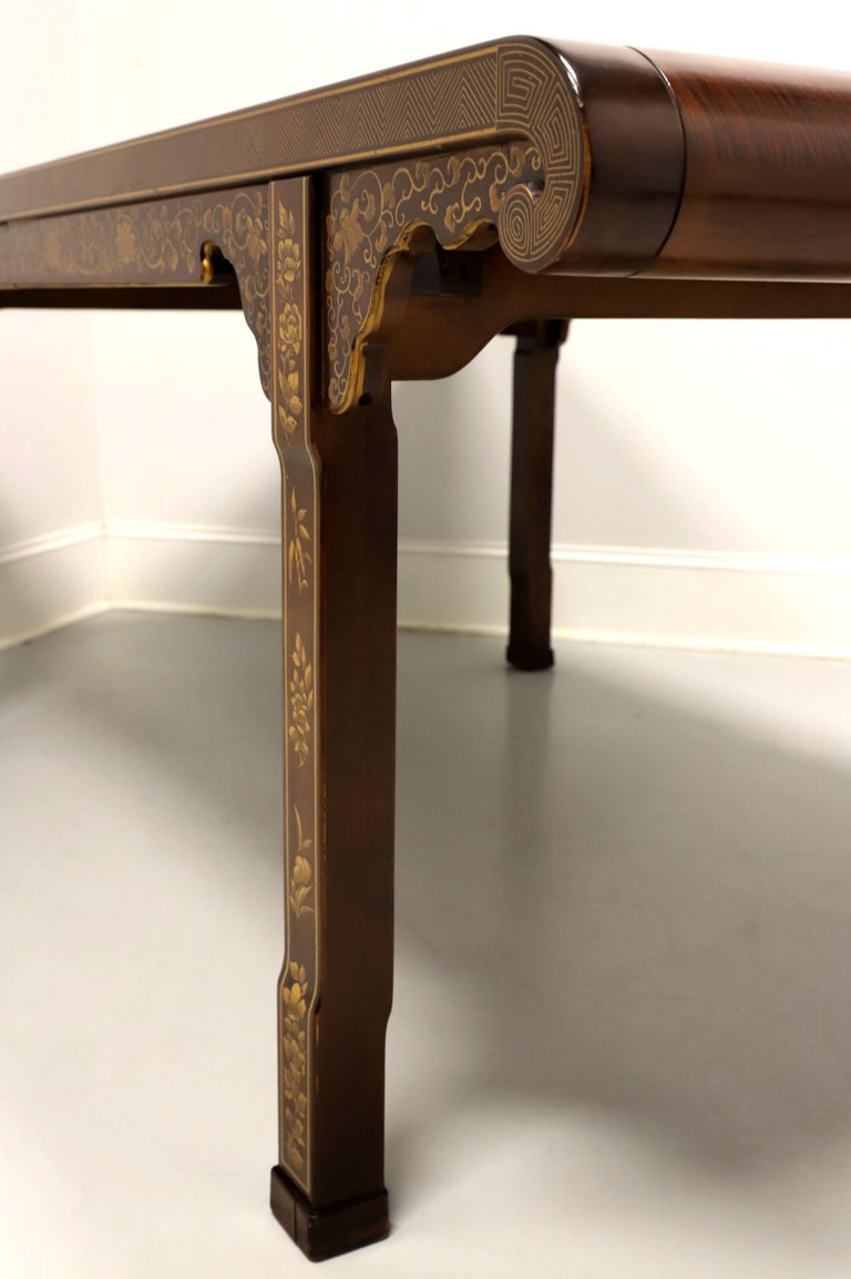 DREXEL HERITAGE Ming Treasures Mahogany Carved Chinoiserie Dining Table ...