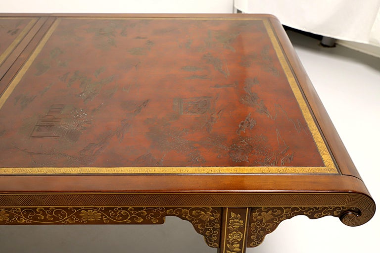 DREXEL HERITAGE Ming Treasures Mahogany Carved Chinoiserie Dining Table ...