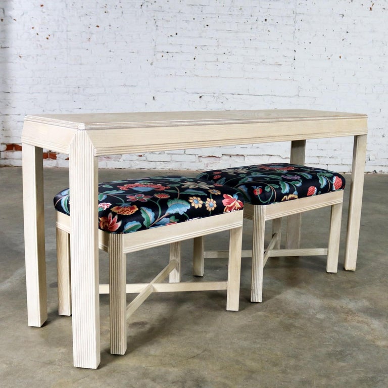 Drexel Heritage Transitions Ceruse Console Sofa Table with Pair of ...