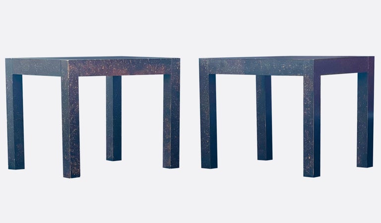 Drexel Oil Drop Finish Parsons Style Side Tables, a Pair For Sale at ...