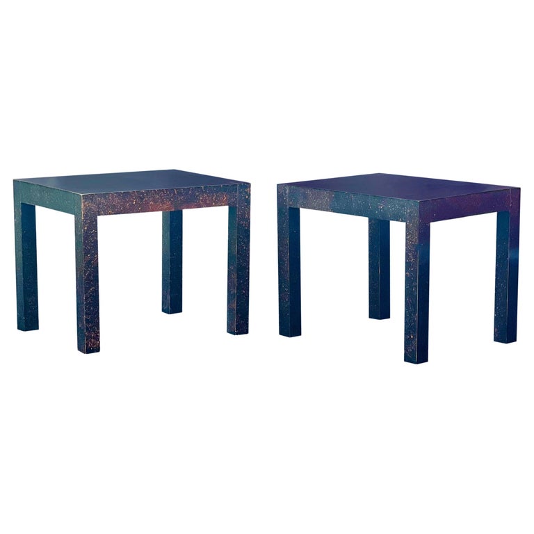 Drexel Oil Drop Finish Parsons Style Side Tables, a Pair For Sale at ...