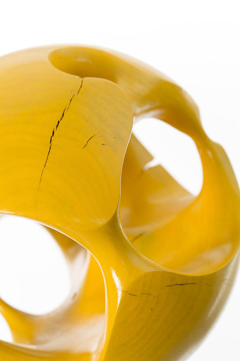Driaan Claassen - Yellow, Wood, Stained, Sphere, Abstract, Contemporary ...