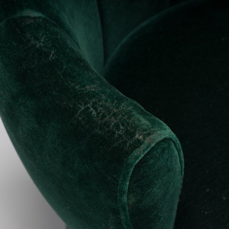 Driade by Laudani and Romanelli Green Velvet Lisa Chair For Sale at 1stDibs