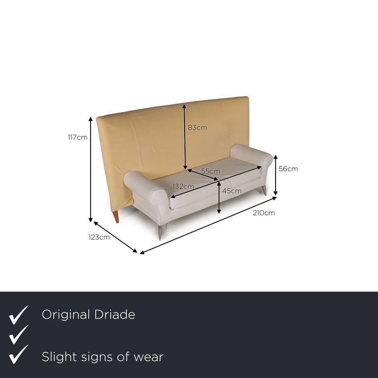 Driade Royalton Fabric Sofa Beige Two-Seater Couch by Philippe Starck ...