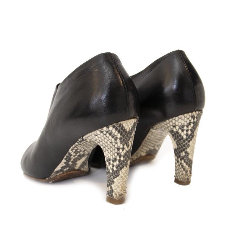 Dries Van Noten Black Python Ankle Boots - size 37 at 1stDibs | dries ...