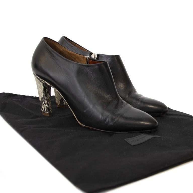 Dries Van Noten Black Python Ankle Boots - size 37 at 1stDibs | dries ...