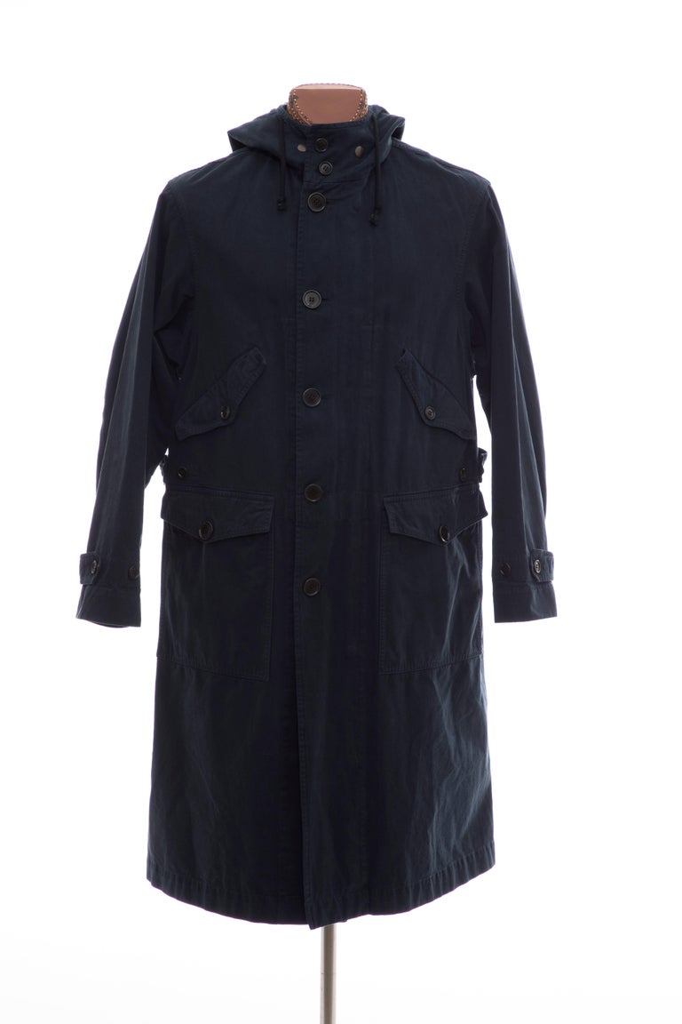 Dries Van Noten Men's Slate Cotton Vaughn Parka With Hood, Fall 2016 ...