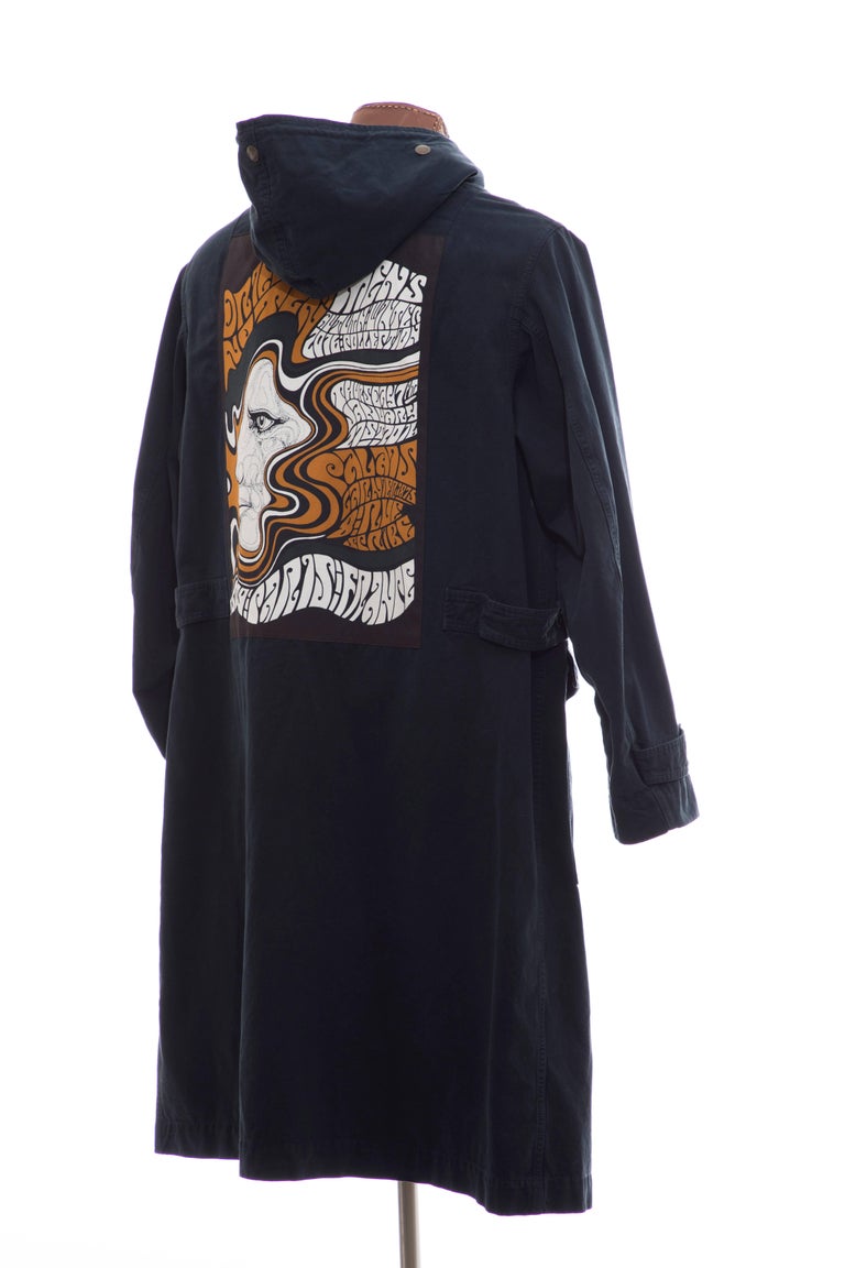 Dries Van Noten Men's Slate Cotton Vaughn Parka With Hood, Fall 2016 ...