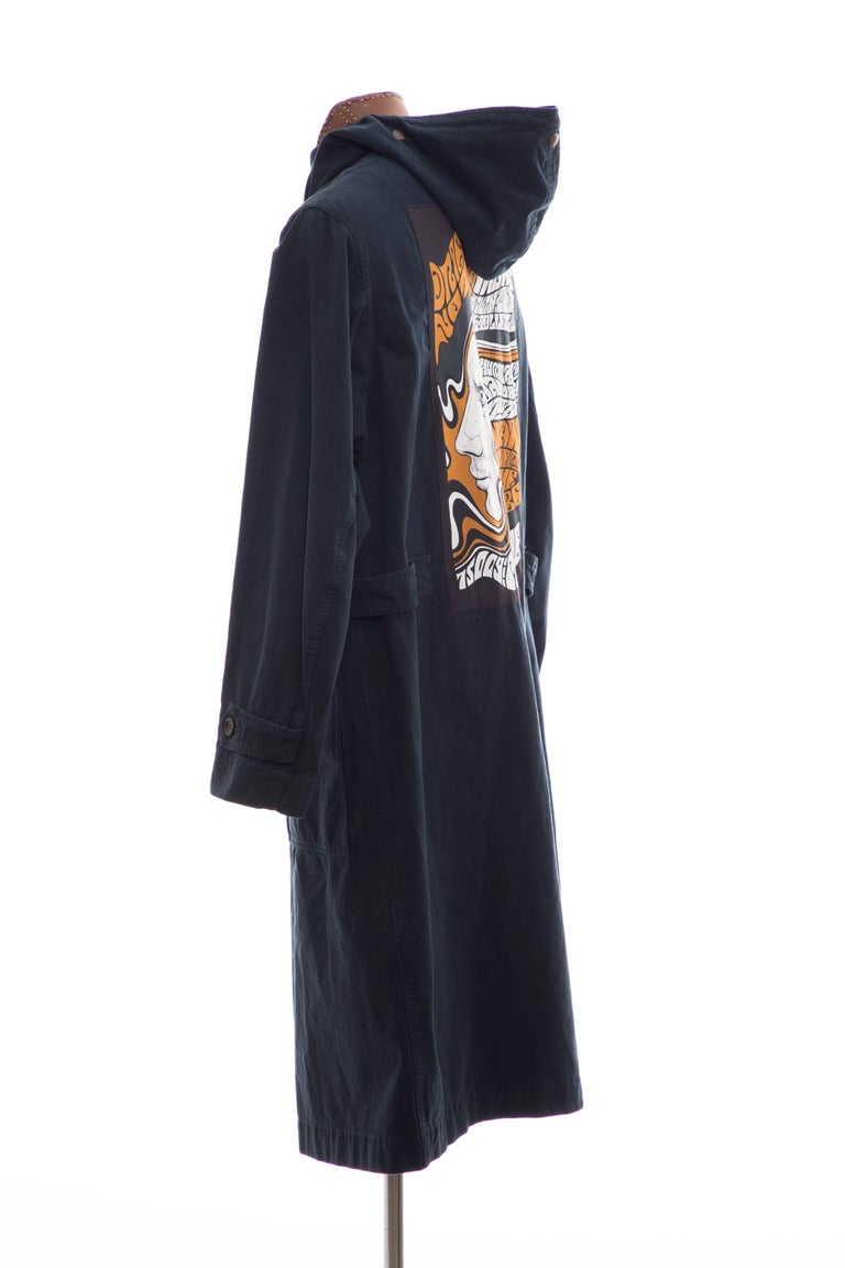 Dries Van Noten Men's Slate Cotton Vaughn Parka With Hood, Fall 2016 ...
