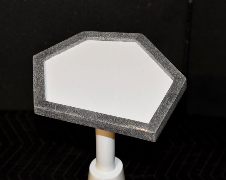 Drink Side Table with Shagreen Trim For Sale at 1stDibs