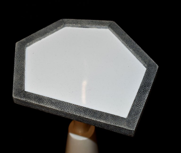 Drink Side Table with Shagreen Trim For Sale at 1stDibs