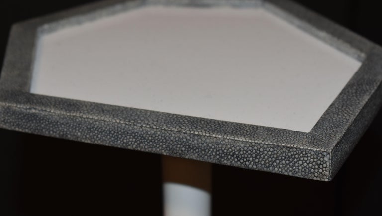 Drink Side Table with Shagreen Trim For Sale at 1stDibs