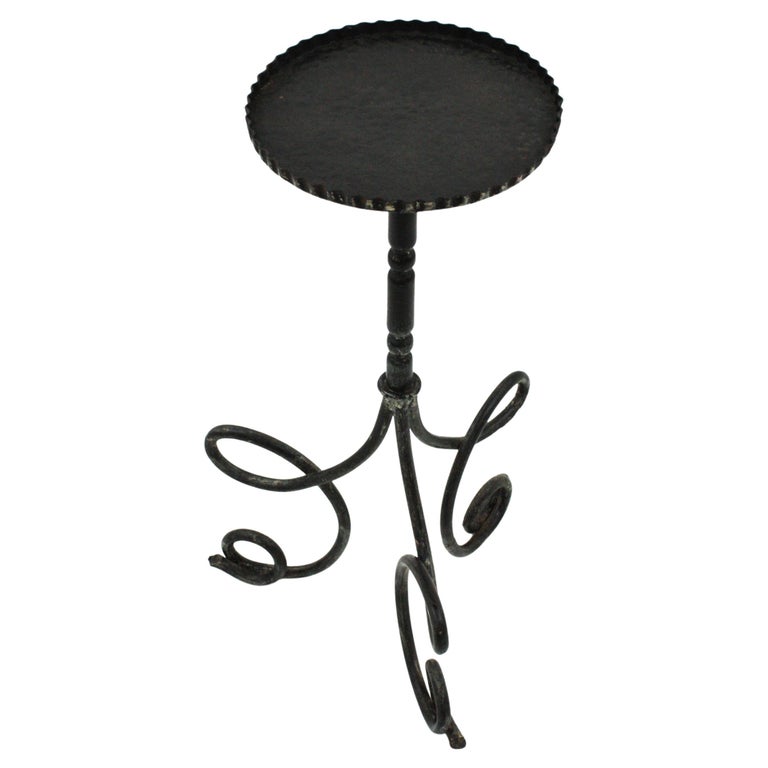 Drinks Table / Side Table / Martini Table by Ferro Art, Wrought Iron ...