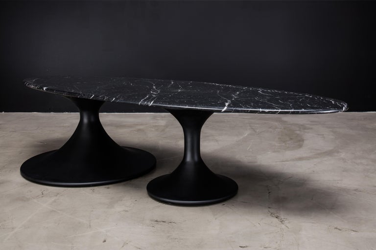 Drip Coffee Table, Powder-Coated Black + Nero Marquina Marble, Showroom ...