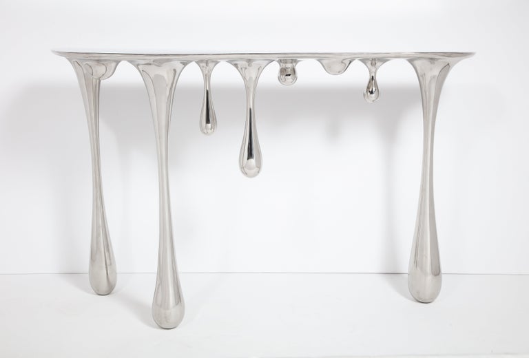Dripping Console Table No.2 Hallway Entry Table Stainless Steel ...