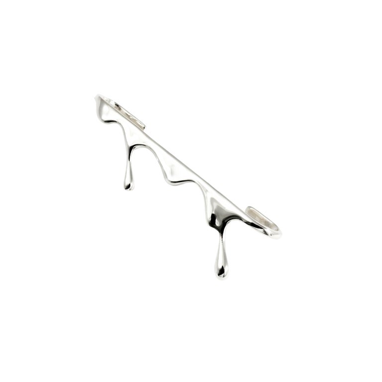 Dripping Ear Bar Silver Ear Cuff For Sale at 1stDibs