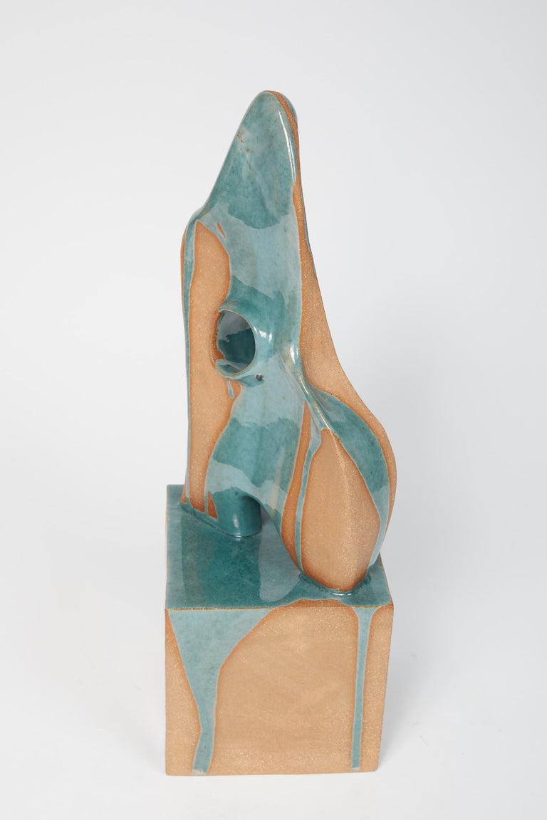 Dripping Glazed Ceramic Abstract Sculpture at 1stDibs