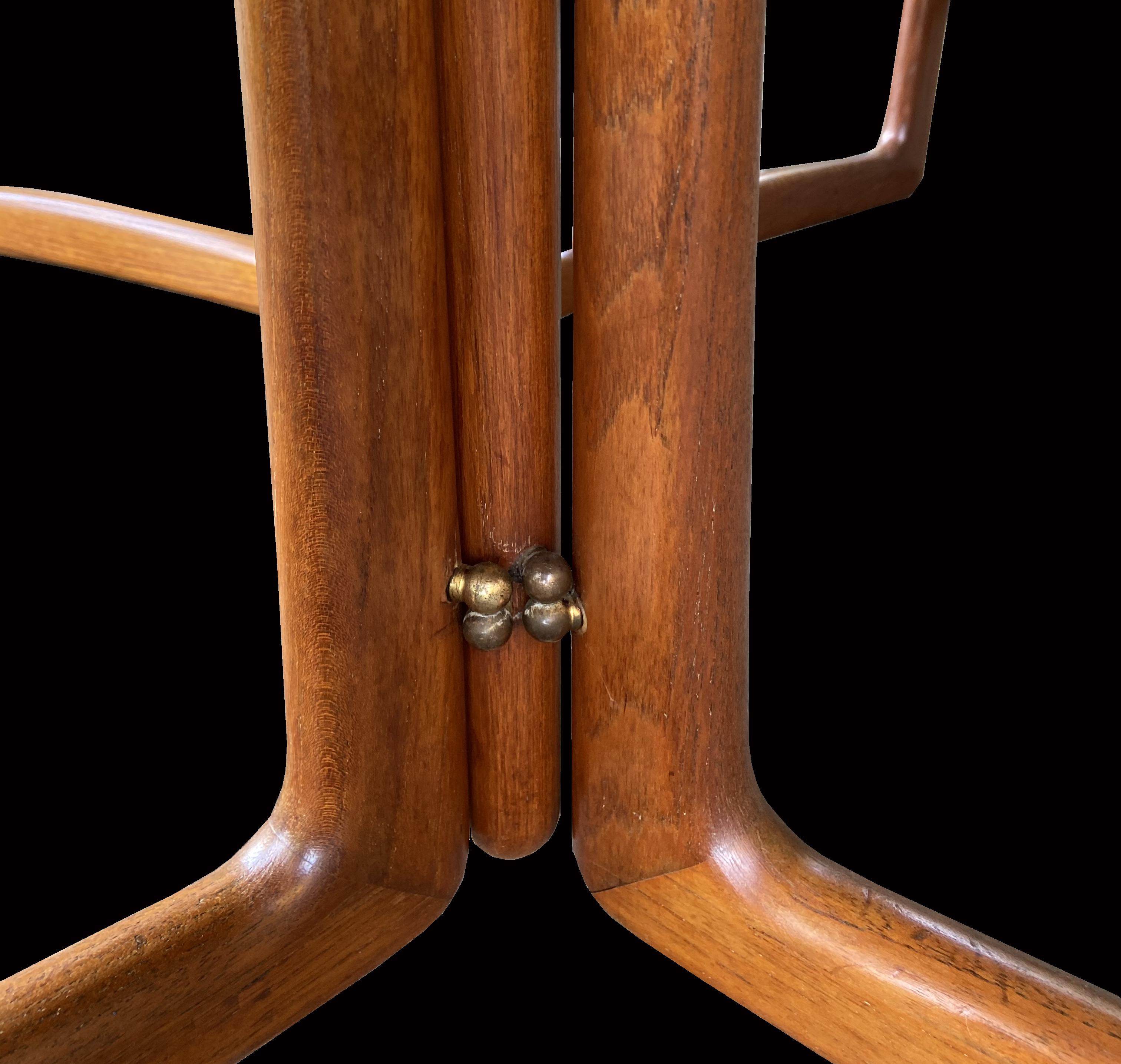 Drop Flap Teak and Brass Dining Table by Peter Hvidt for France and Søn ...