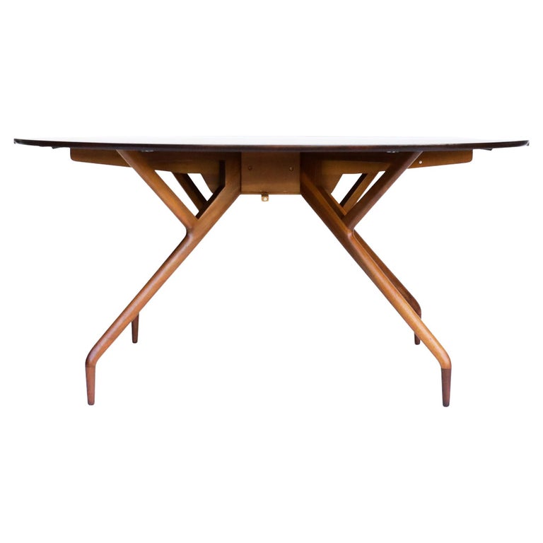 Drop Leaf Spider Leg Table by Edward Frank for Glenn of California at ...