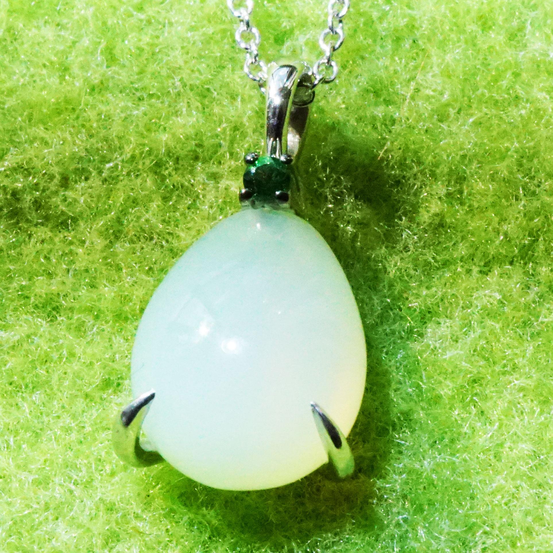 Drop Pendant with Tsavorite Mystic Agate So Sweet Made in Italy Finest ...
