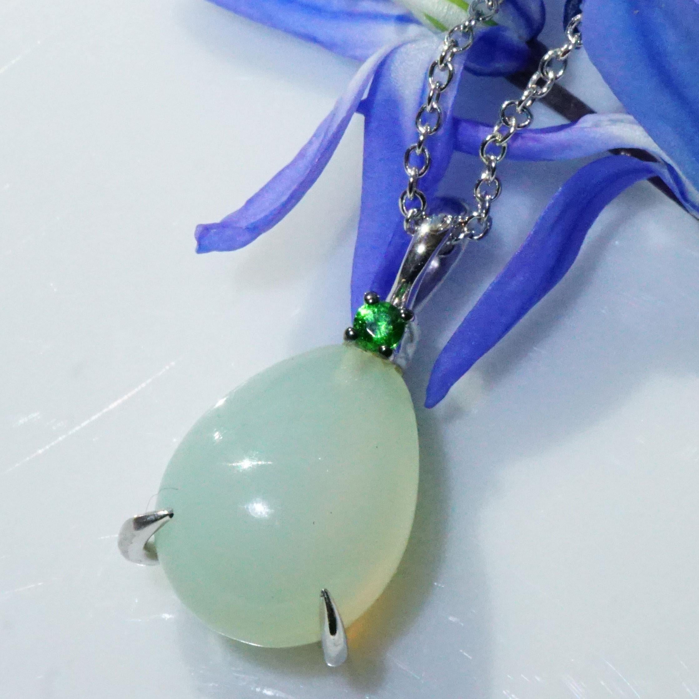 Drop Pendant with Tsavorite Mystic Agate So Sweet Made in Italy Finest ...