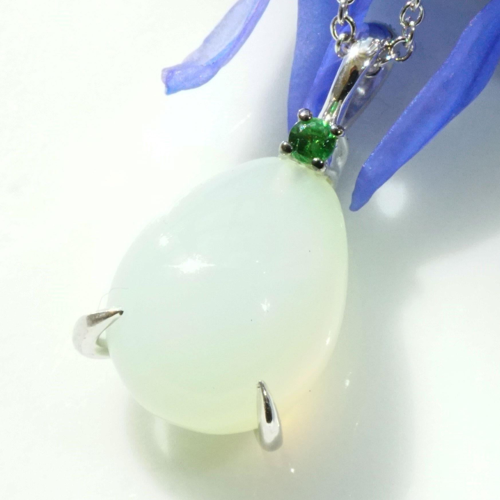 Drop Pendant with Tsavorite Mystic Agate So Sweet Made in Italy Finest ...