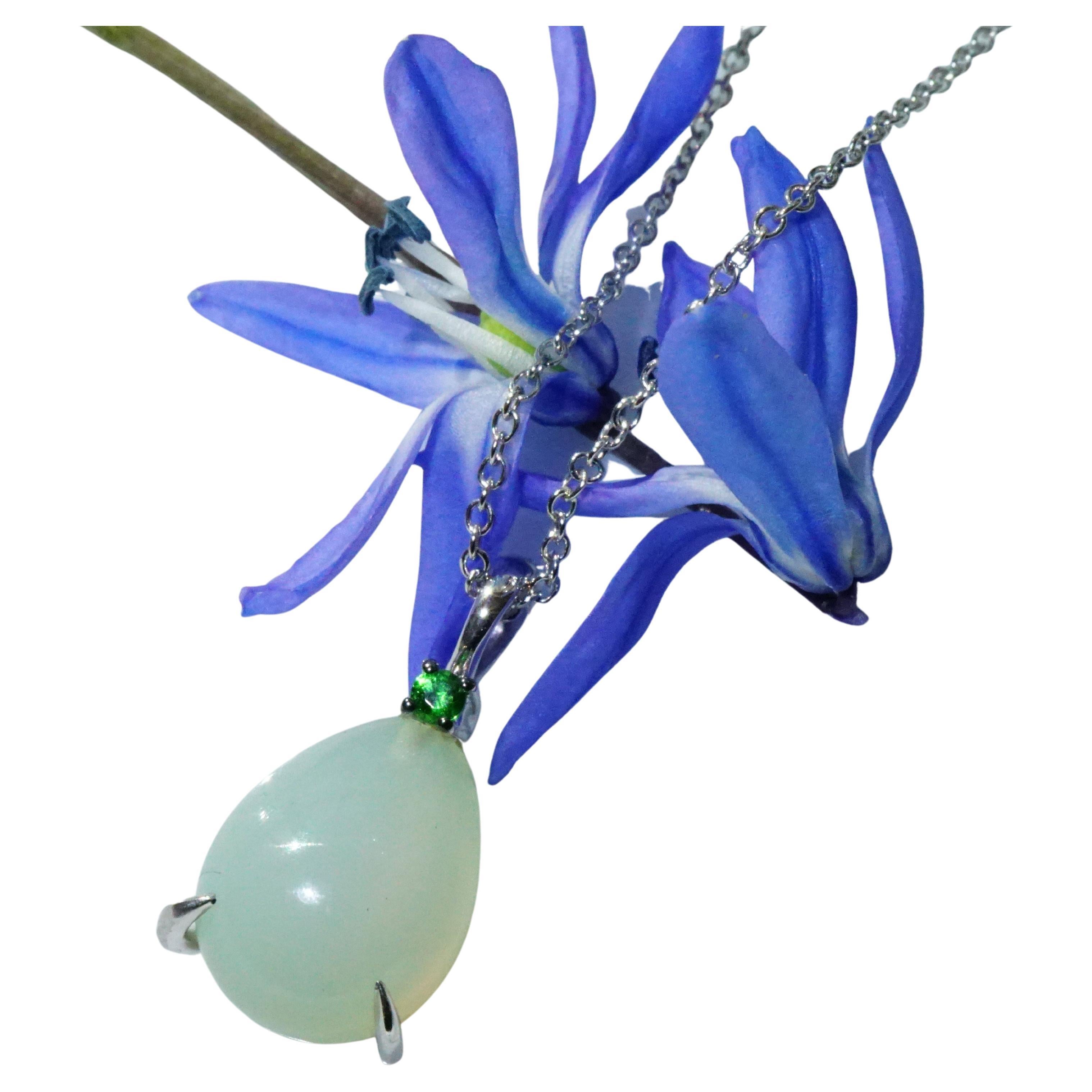 Drop Pendant with Tsavorite Mystic Agate So Sweet Made in Italy Finest ...