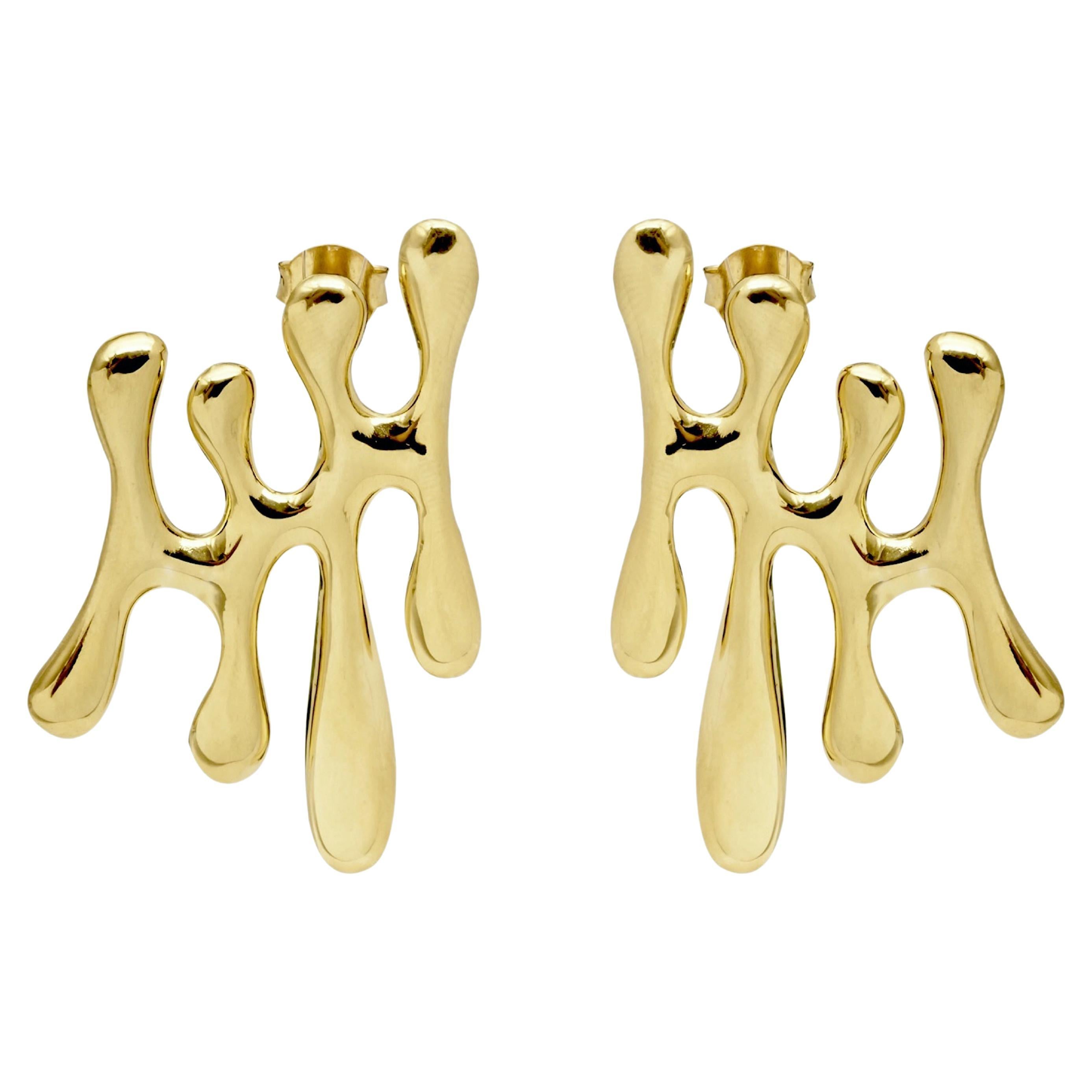 Dower and Hall 14k Gold and Diamond North Star Long Ear Drops For Sale ...